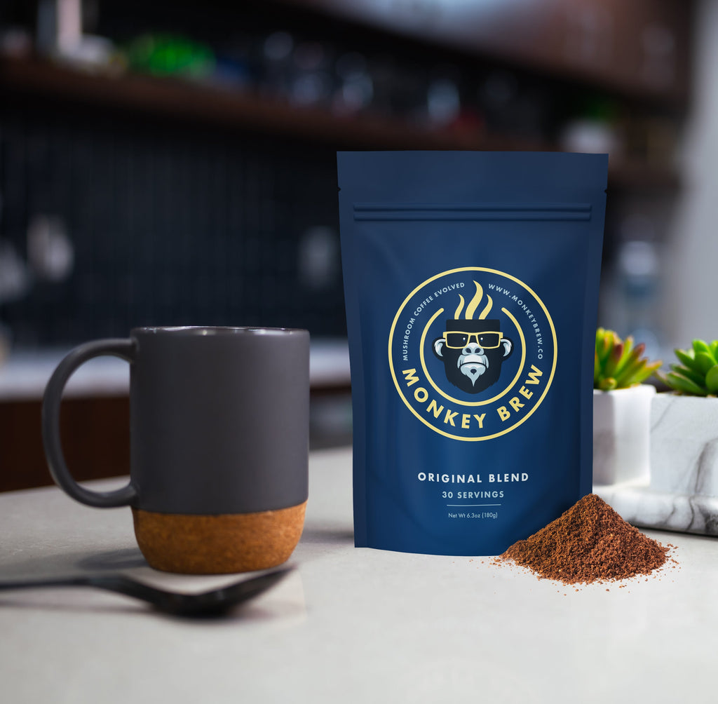 Monkey Brew - Mushroom Coffee Alternative - Lion's Mane, Ashwagandha
